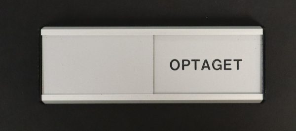 Skydeskilt fri/optaget 118 x 42 mm